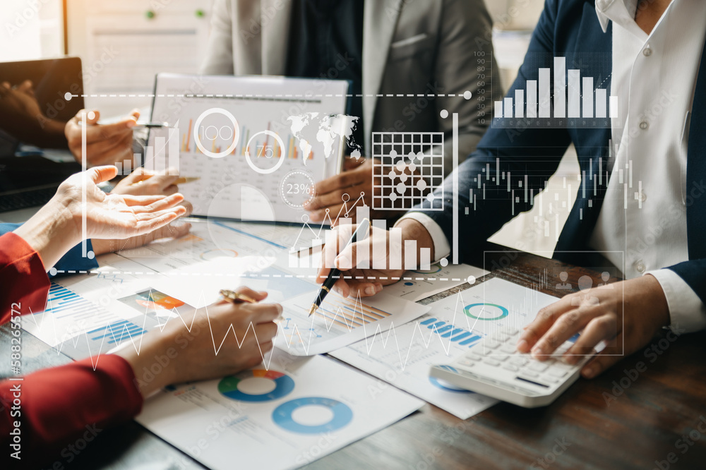 Financial report data of business operations balance sheet and income ...