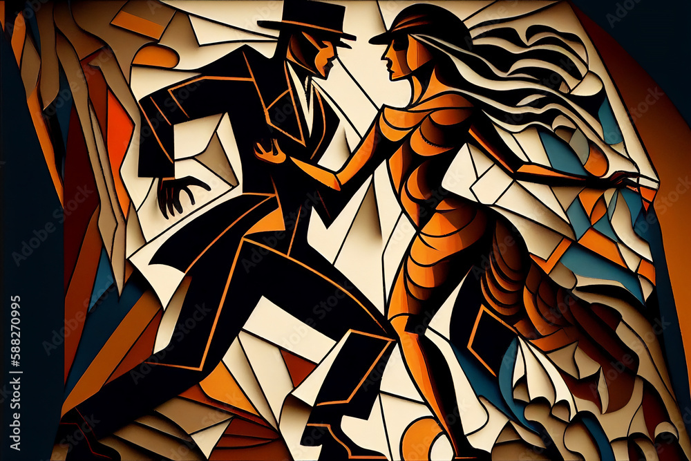 Latin American Hispanic male and female couple dancing the ballroom ...