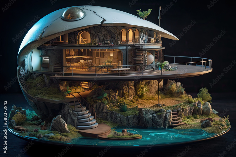 The futuristic house made from a nautilus shell takes center stage in ...