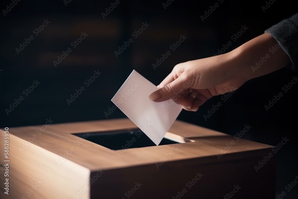 a person putting a piece of paper into a box with a hole in the middle ...