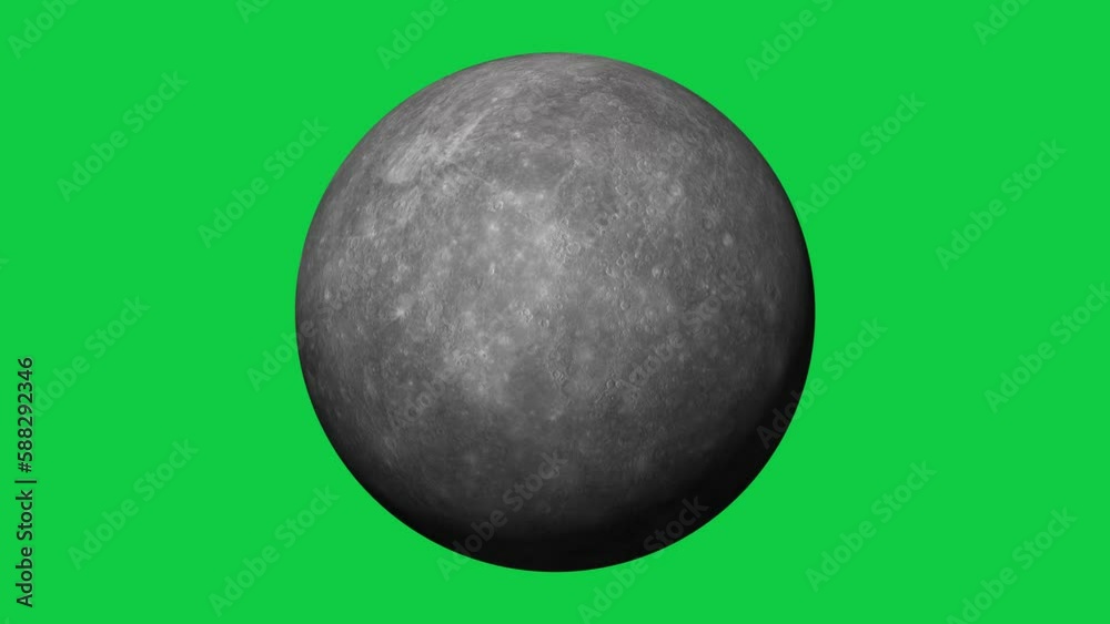 4k Mercury Planet Green Screen, Mercury in Space, Green screen Mercury ...