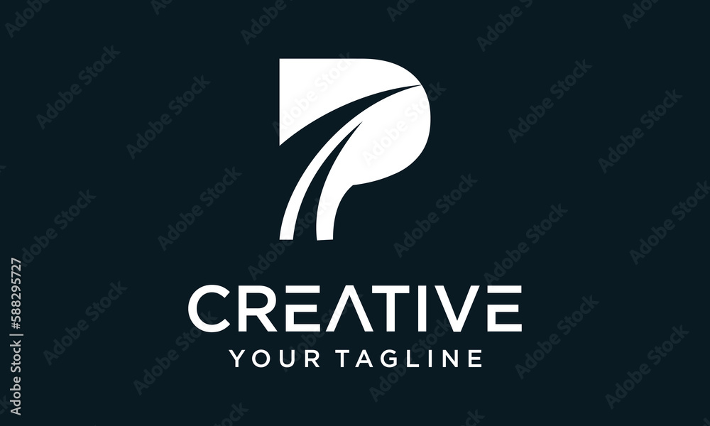 Abstract initial letter P logo template. icons for the business of ...