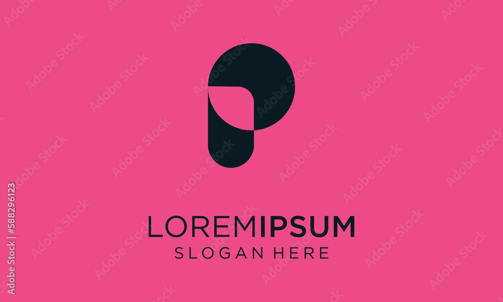 Abstract initial letter P logo template. icons for the business of ...