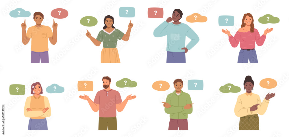 Choosing appropriate option, isolated people making decision and ...