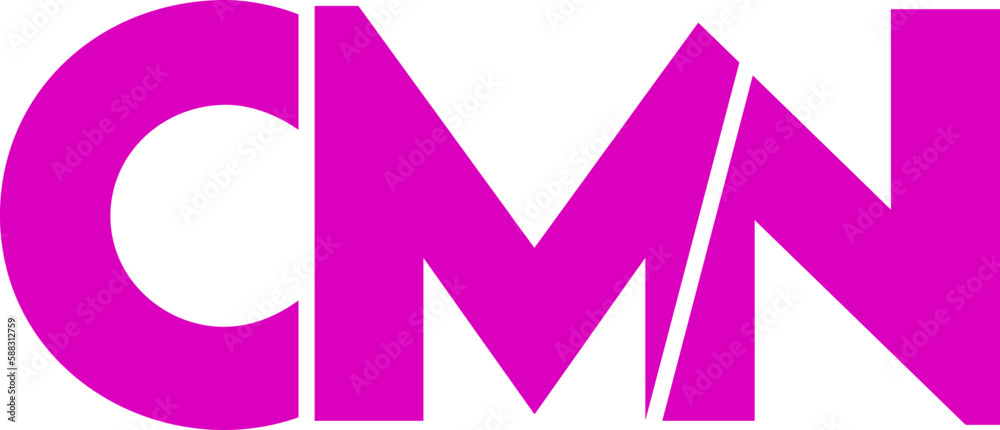 Letter CMN logo design on transparent background, CMN letter logo Stock ...