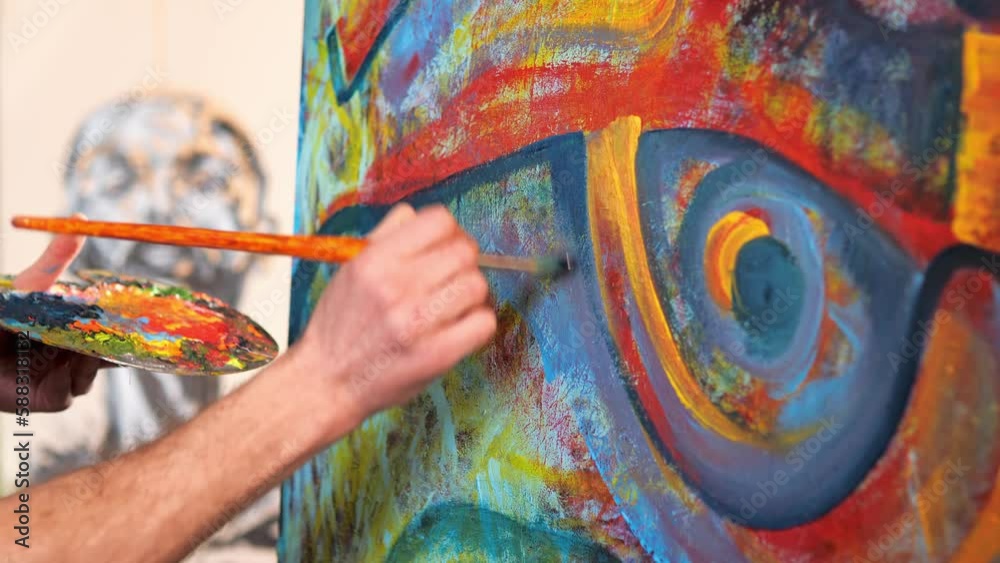 Creative individual is an artist who is creating a masterpiece of art ...