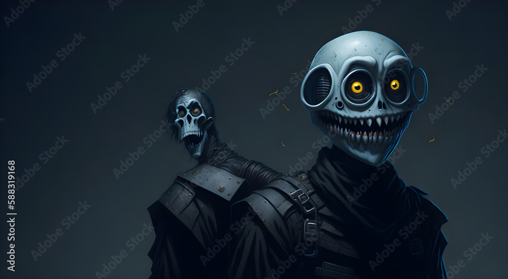 scary halloween ghost, a close up of a person with a creepy face ...