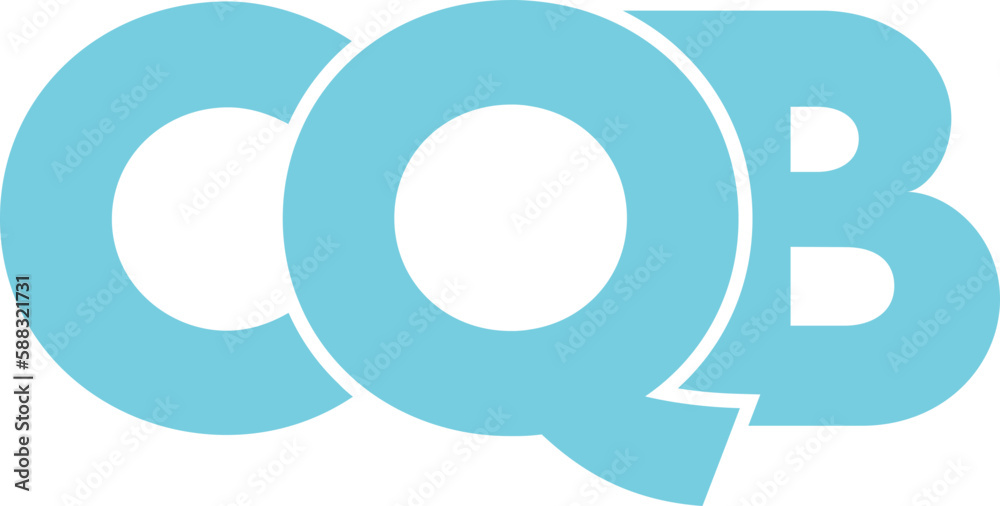 Letter CQB logo design on transparent background, CQB letter logo Stock ...