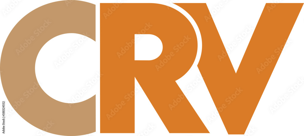 Letter CRV logo design on transparent background, CRV letter logo Stock ...