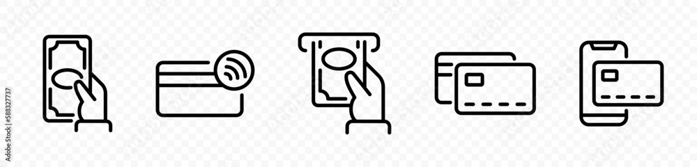 Payment vector icons. Pay concept icons. Payment icon set. Money ...