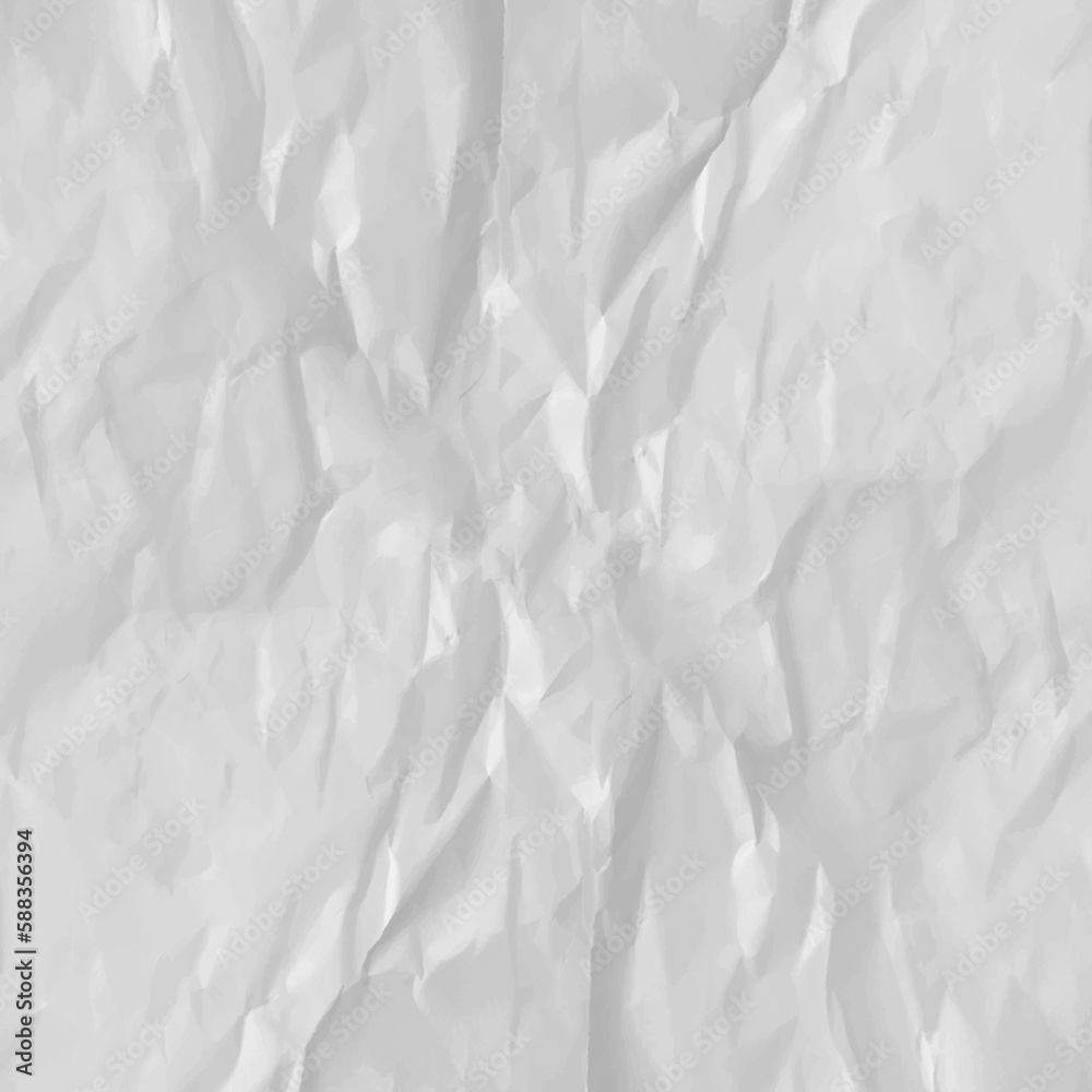 Crumpled white creased paper sheet texture can be use as background ...