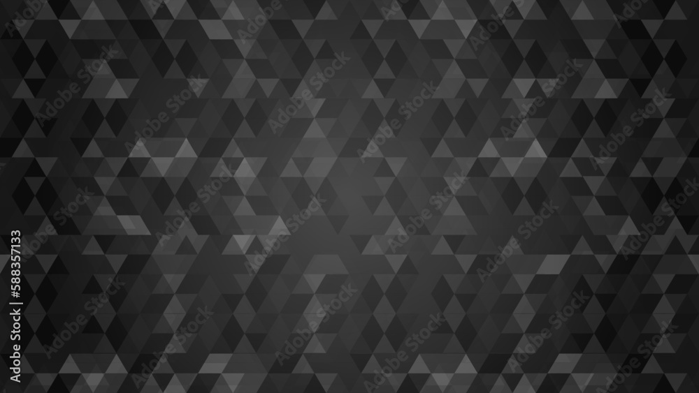 Dark abstract background, black triangle pattern. Vector geometric ...