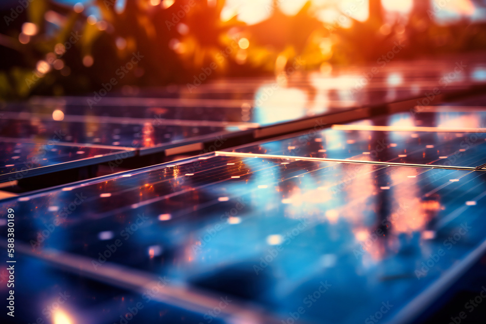 Harnessing sunlight through innovative solar panels, generating clean ...