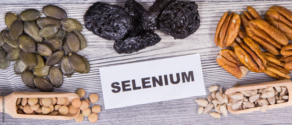 Healthy food as source natural selenium, fiber and other vitamins and ...