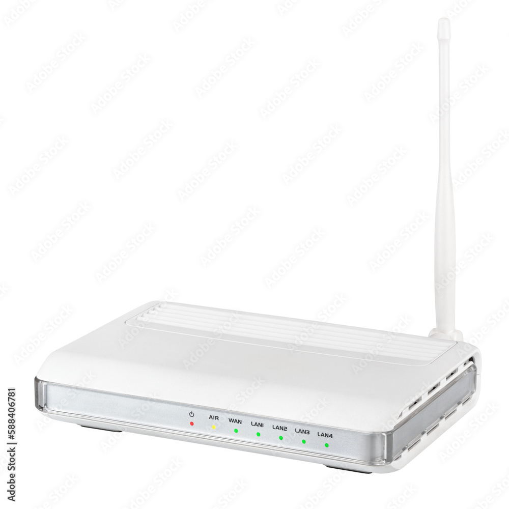 Wireless router isolated on transparent background Stock Photo | Adobe ...