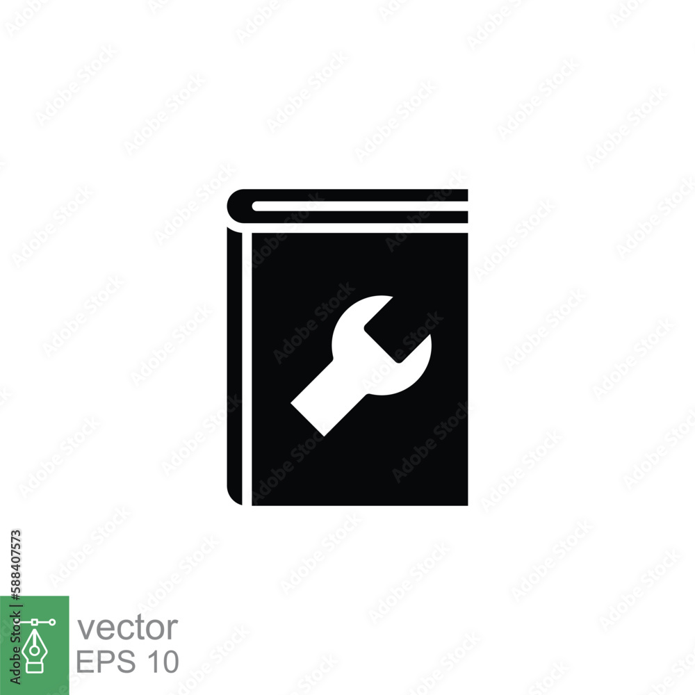 Vecteur Stock User manual book icon. Instruction, guide book, project ...