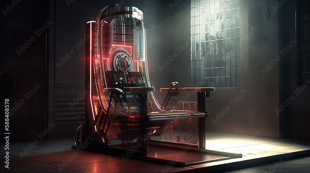 ultra futuristic electric chair for capital punishment created by ...