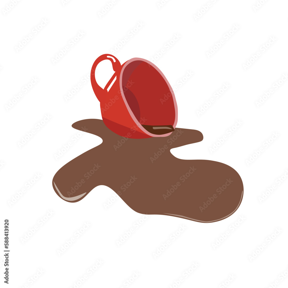 Spilled liquid illustration vector isolated on white background. Liquid ...