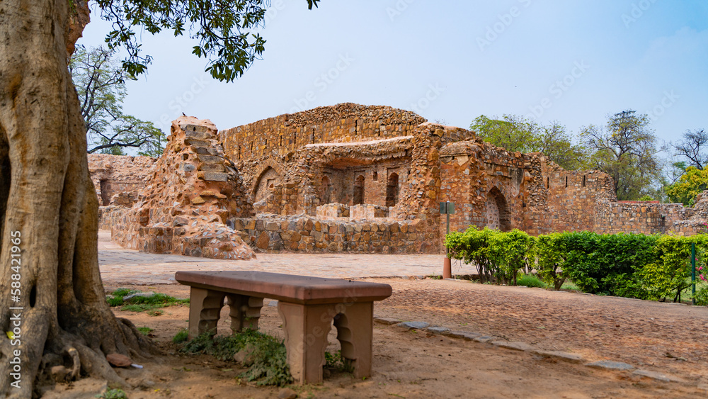 Feroz Shah Kotla fort located in New Delhi, India Stock Photo | Adobe Stock