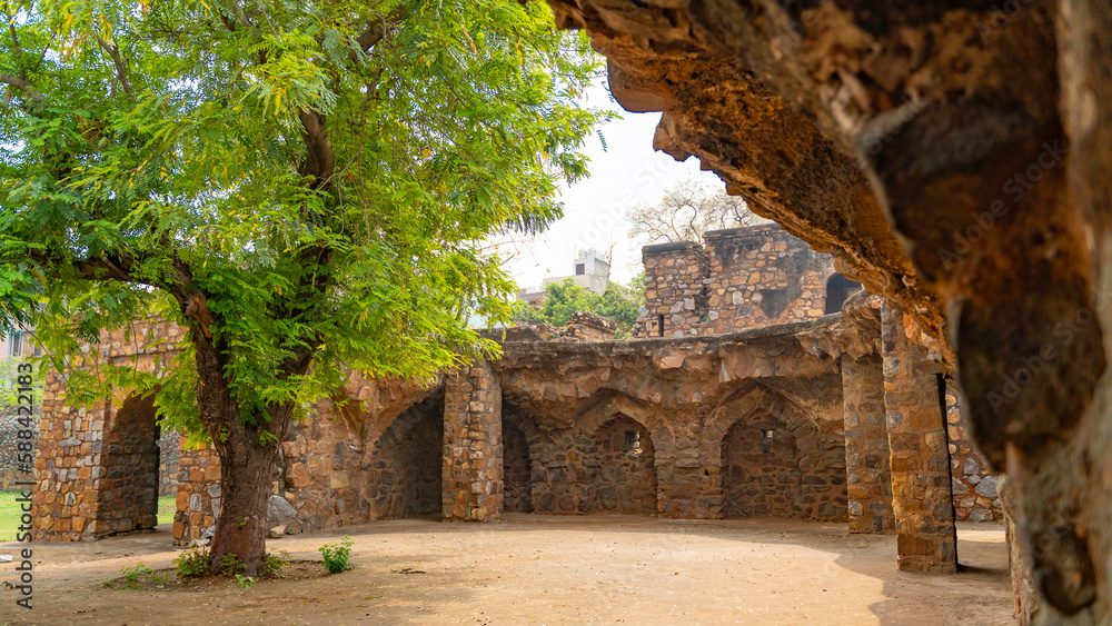 Foto de Feroz Shah Kotla fort located in New Delhi, India do Stock ...