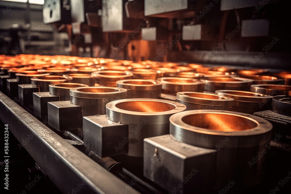 intense heat and glow of the metal parts are captured up close ...