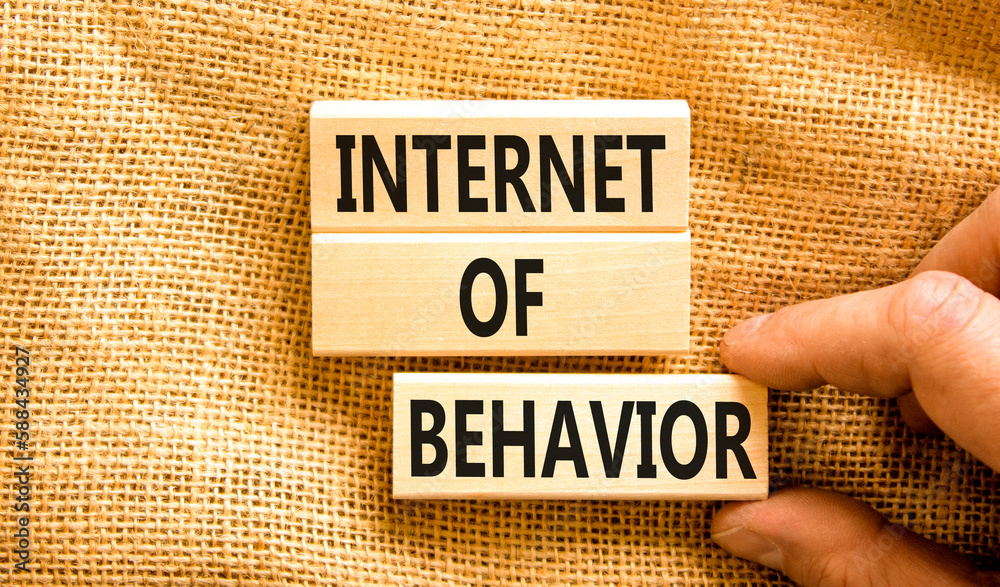 Internet of behavior symbol. Concept words Internet of behavior on ...