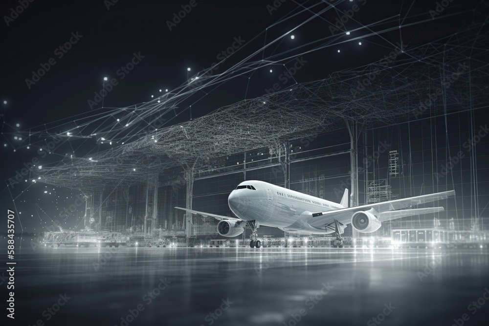 concept of Smart Logistics and Digital Marketing Technology, showcasing ...