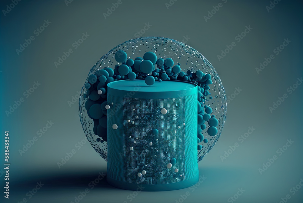 Big data abstract concept with data clusters collected by server ...