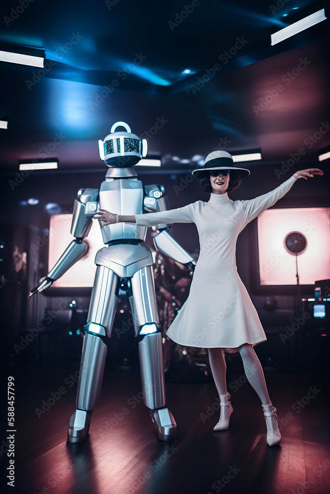 Generative AI illustration of couple of man and woman artificial ...