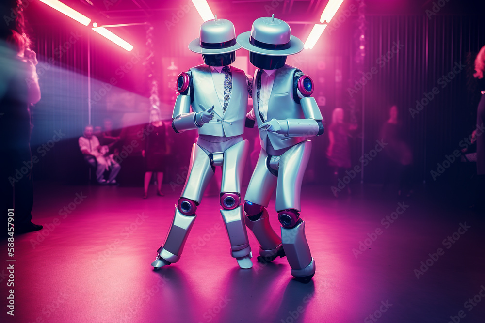 Generative AI illustration of couple of man and woman artificial ...