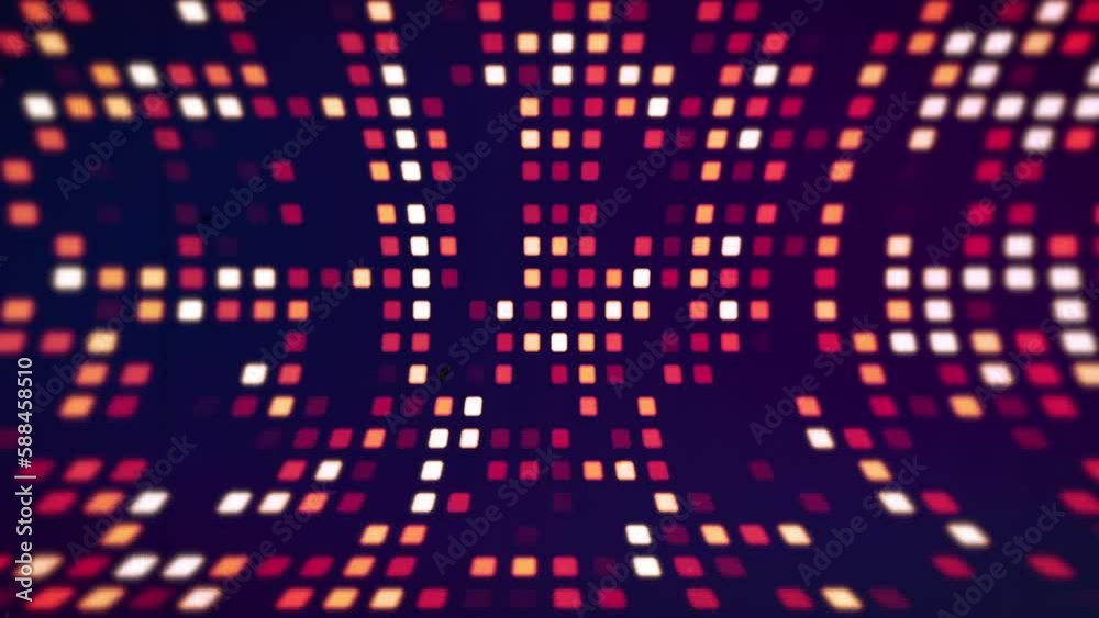 Retro-futuristic 1980s technology background animation with ...
