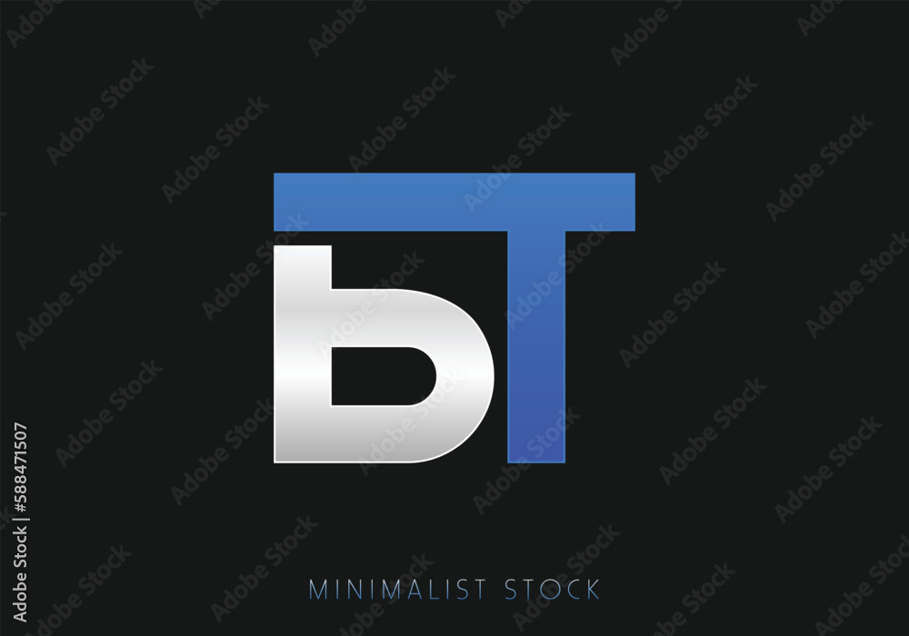 TB Initial Letter Abstract Icon, T Vector Logo Alphabet, BT Monogram ...