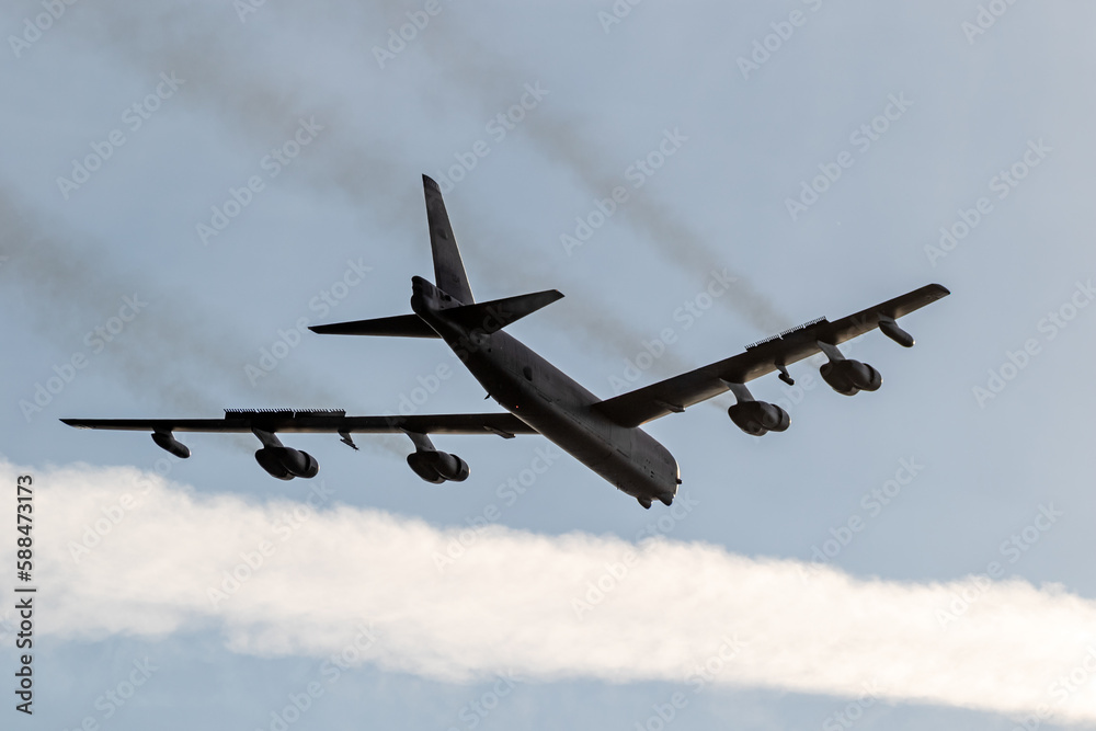 US Air Force bomber aircraft in flight Stock Photo | Adobe Stock
