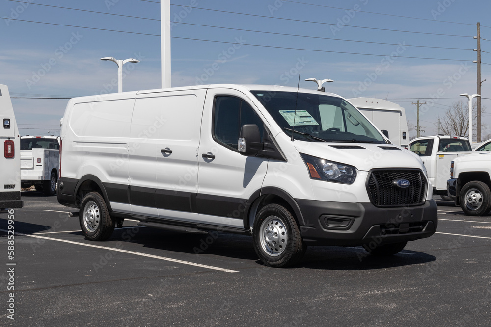 Ford Transit display at a dealership. The Ford Transit is available in ...