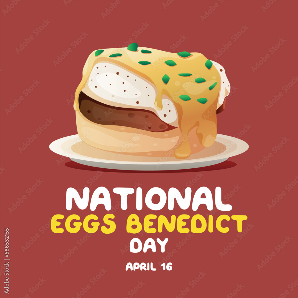 vector graphic of national eggs benedict day good for national eggs ...
