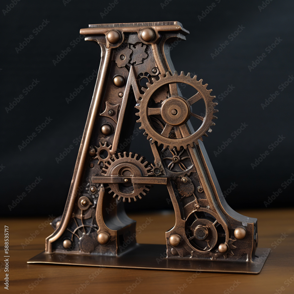 metal, alphabet a, b, c, d, f, g, h, j, k, l, m, n, p, q, r, s, t, v, x, z, number, symbol, 3d ...