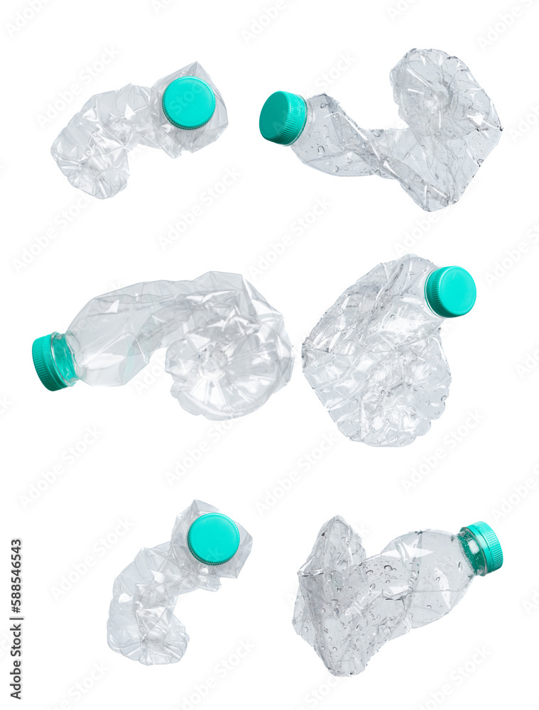 Plastic Bottle fall fly in mid air, pet plastic bottle floating ...