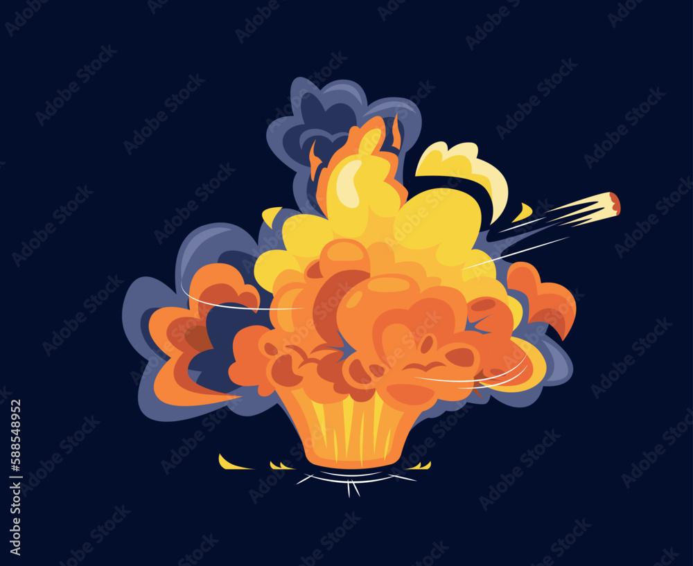 Bomb explosion concept. Nuclear military weapon explosion and ...