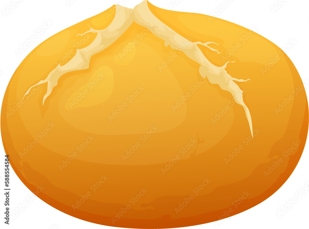 Cartoon bolivian cunape bread, isolated bake Stock Illustration | Adobe ...