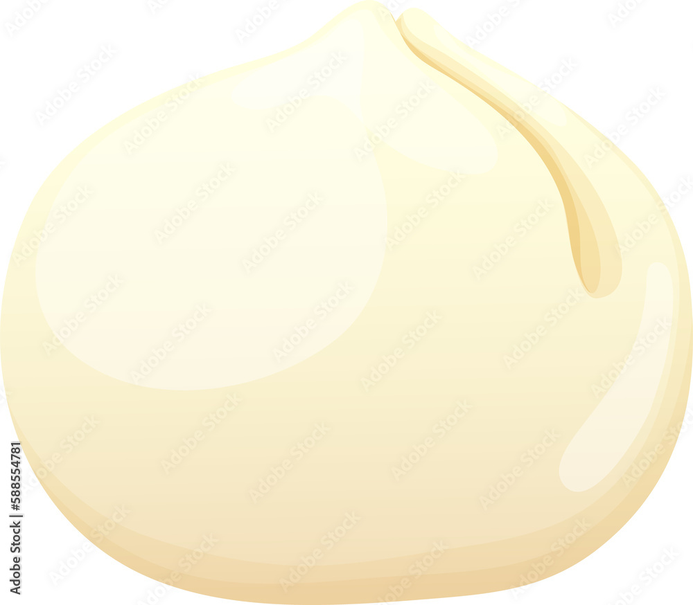 Cartoon chinese mantou bun, isolated steamed bake Stock Illustration ...