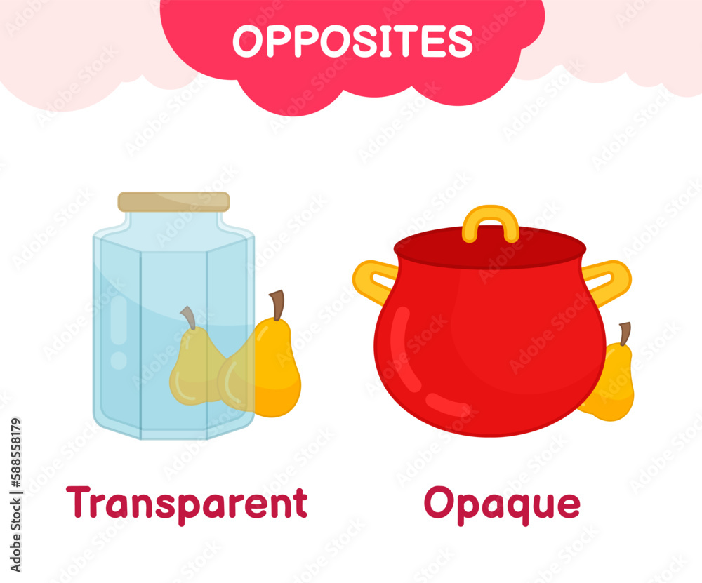 Vector learning material for kids opposites easy difficult. Cartoon ...