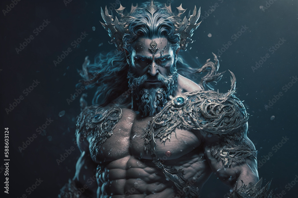 Poseidon. Historical Old and Ancient Mythology - Olympic Gods. Greek ...