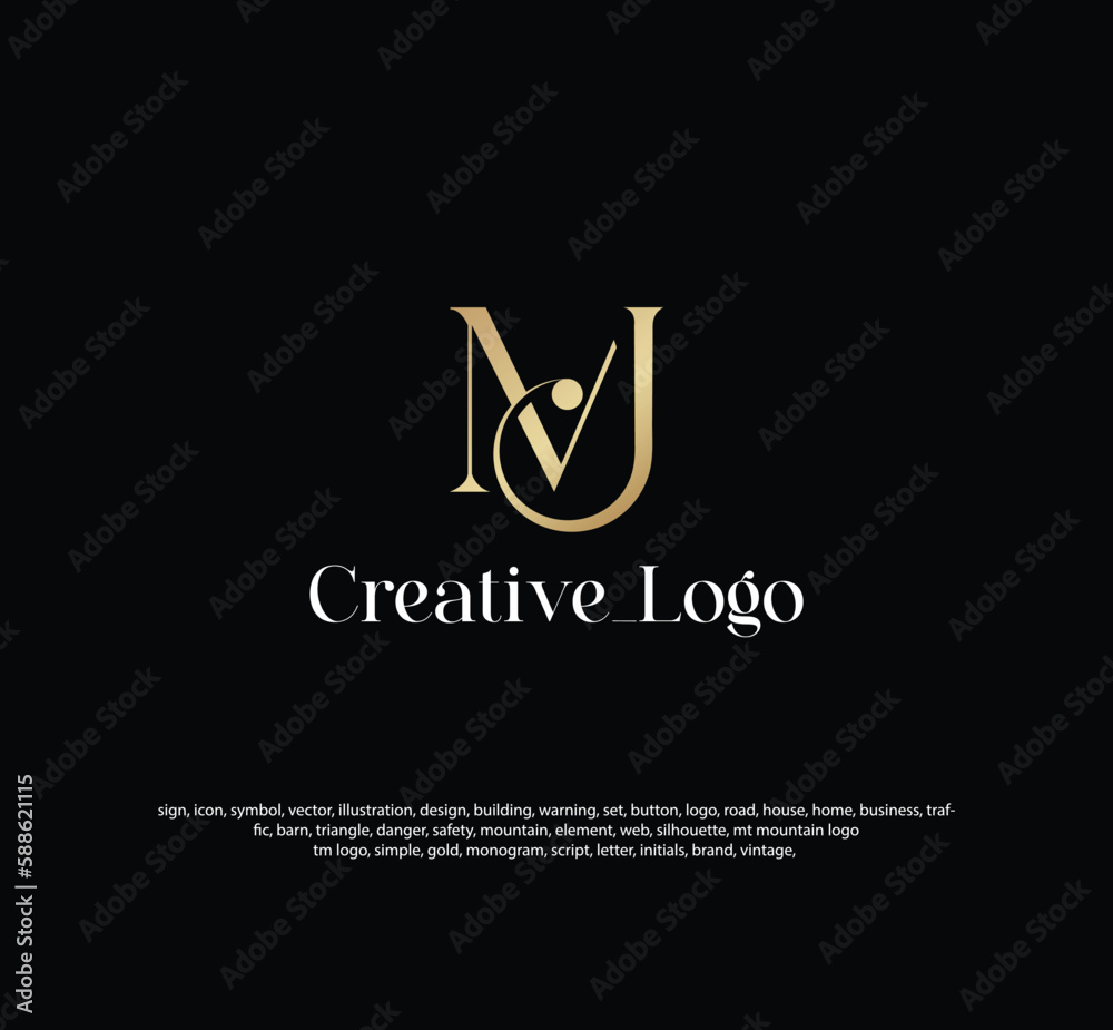 MJ luxury logo or JM fashion logo, modern logo, golden, creative ...