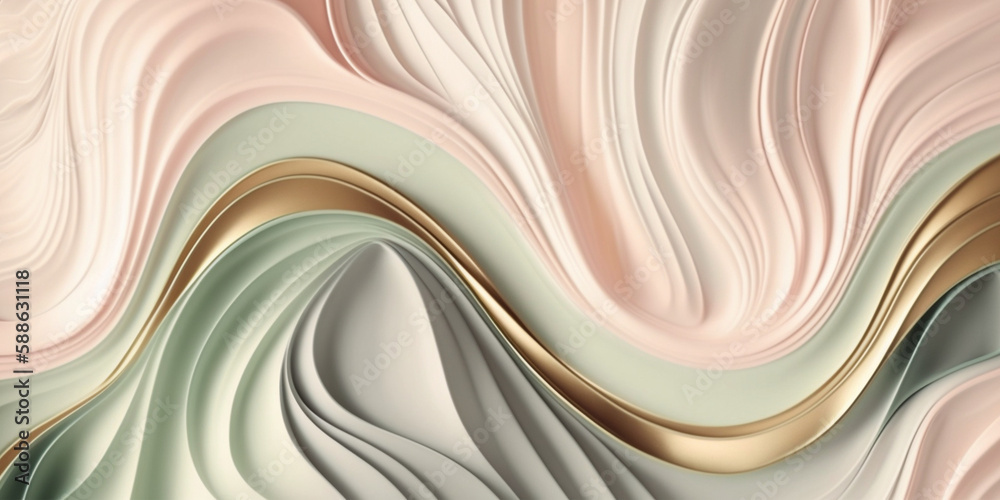 Sage Green Blush Pink Gold Swirling Wavy Texture Art Abstract Wallpaper ...
