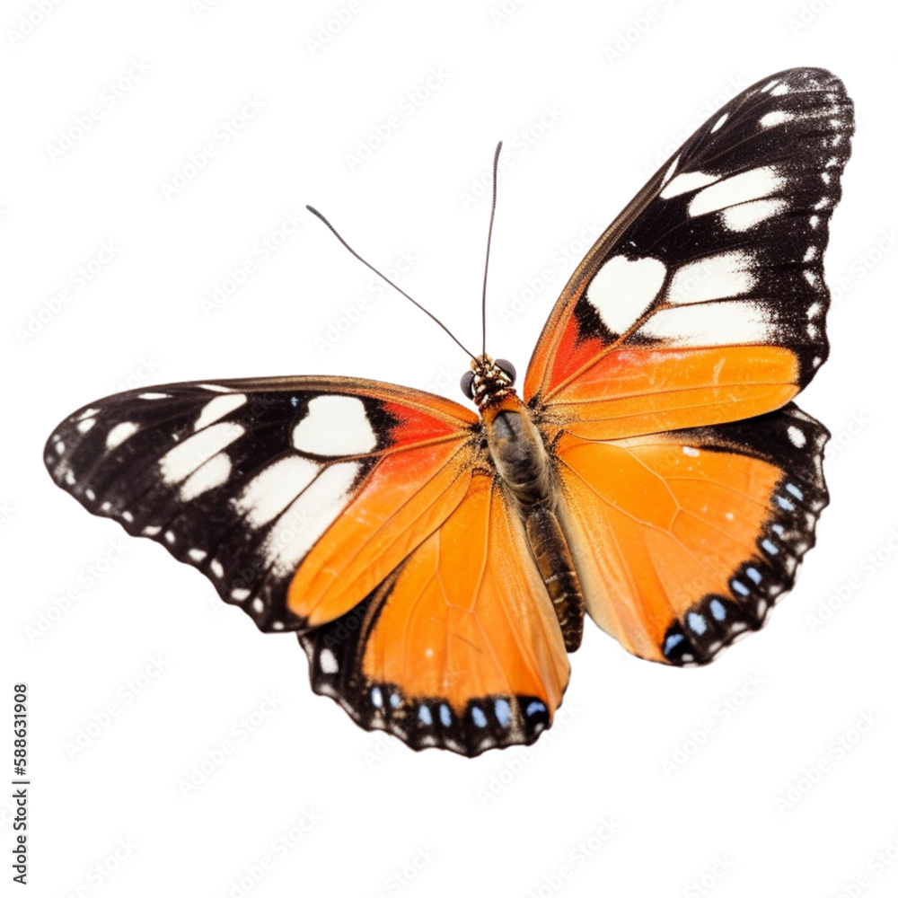 butterfly isolated on white, transparent background, PNG , digital ai ...