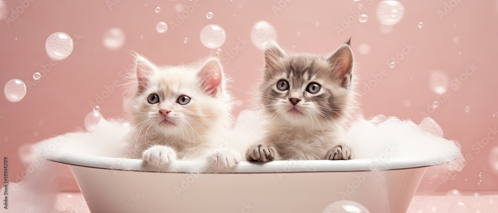 Shop pet and cat Grooming Bath&Spa , , cute cats, soaking in a white ...