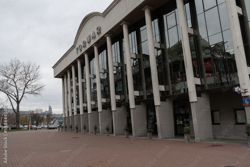 Stockfoto Arena COS Torwar on Łazienkowska street in Warsaw, Poland. Central Sports Centre, Hala ...