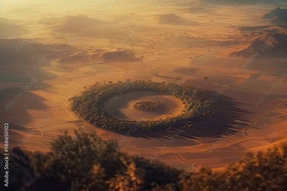 Atlantis, The Richat Structure, Eye of the Sahara. Generative AI. Stock ...