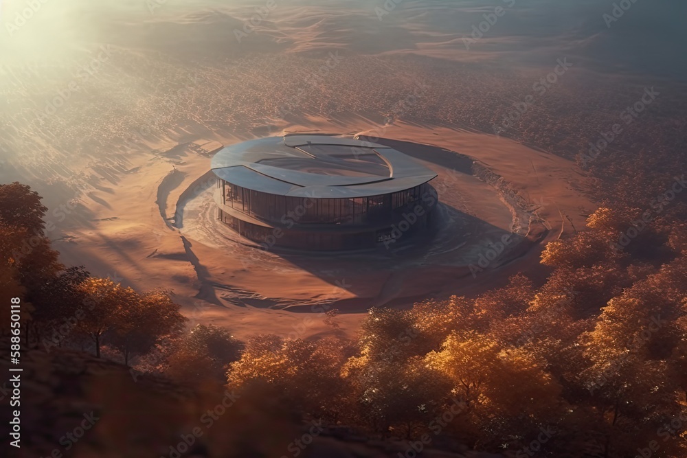 Atlantis, The Richat Structure, Eye of the Sahara. Generative AI. Stock ...