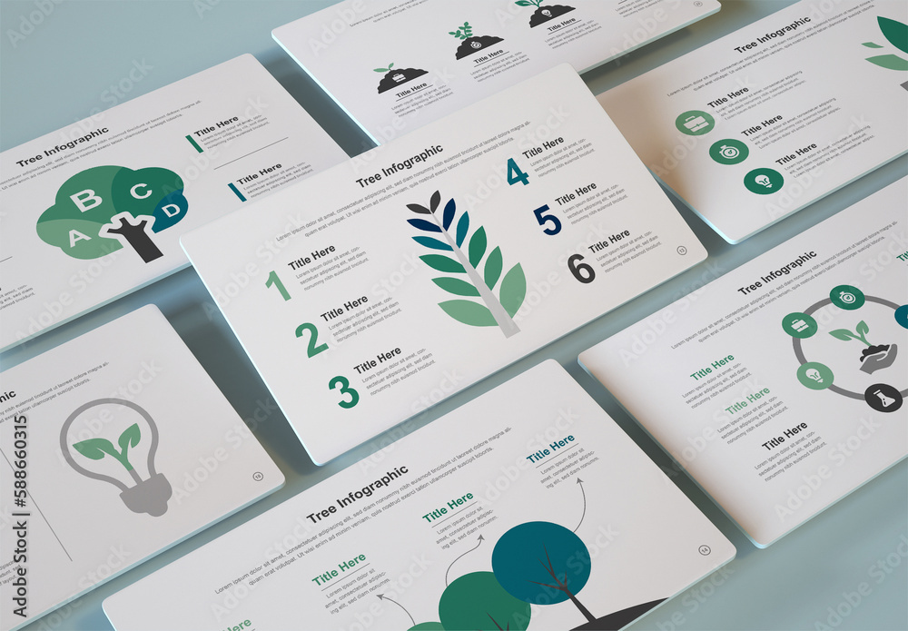 Business Tree Infographic Presentation Template Stock Template | Adobe ...